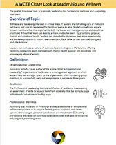 A WCET Closer Look at Wellness and Leadership - WICHE Cooperative for ...