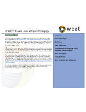 WCET Closer Look - Open Pedagogy - WCET